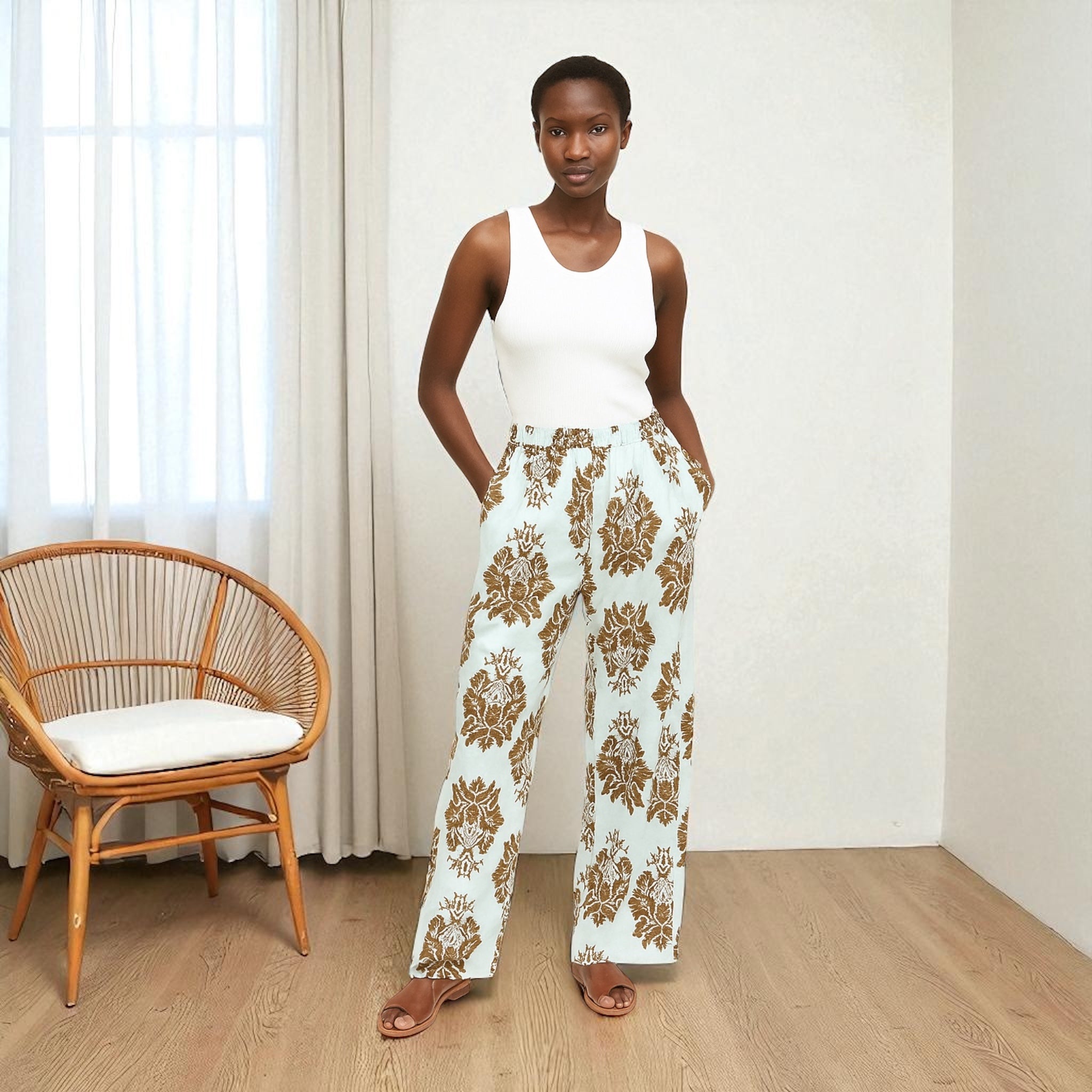 Botanic Breeze Wide Leg Pants – Coastal Drift Home