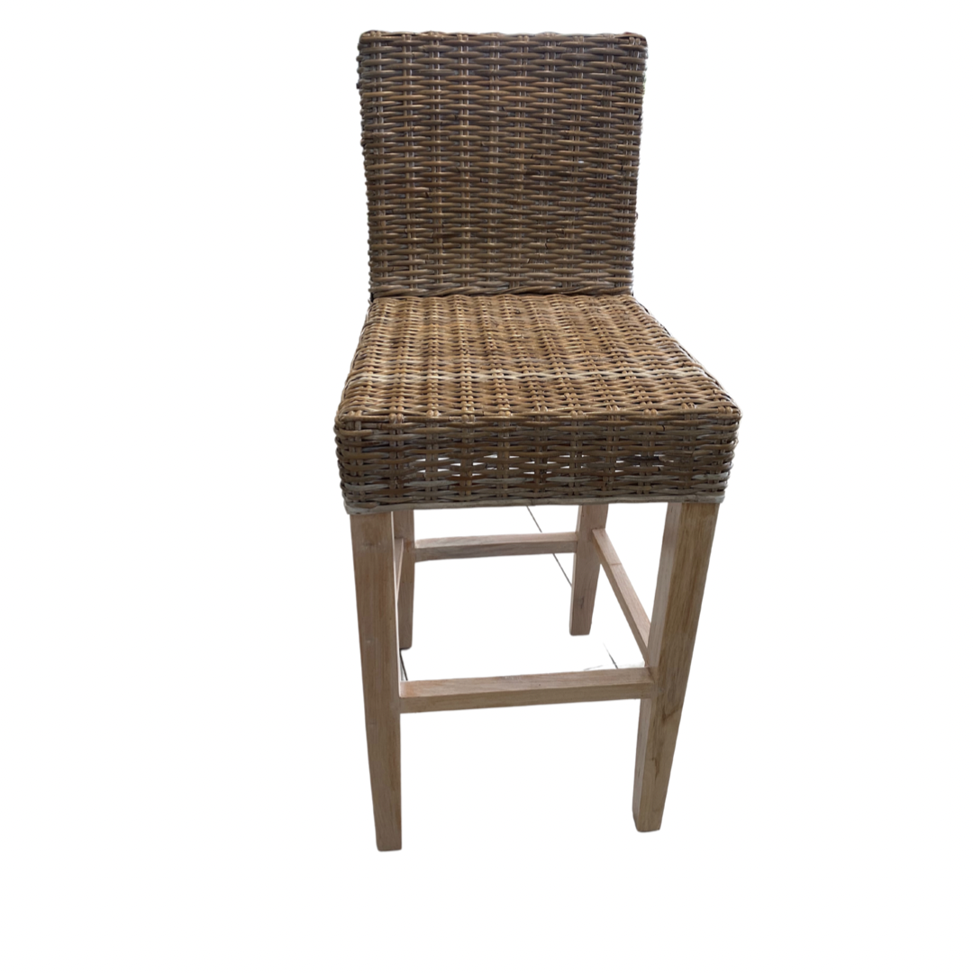 Split weave Cane/Rattan Bar Stool – Coastal Drift Home